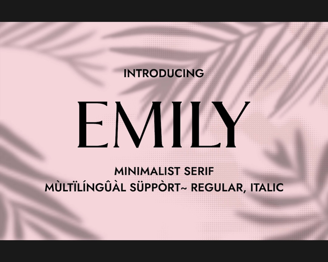 Emily Font, Elegant and Sophisticated Typeface - Elegant Fonts - Serif ...