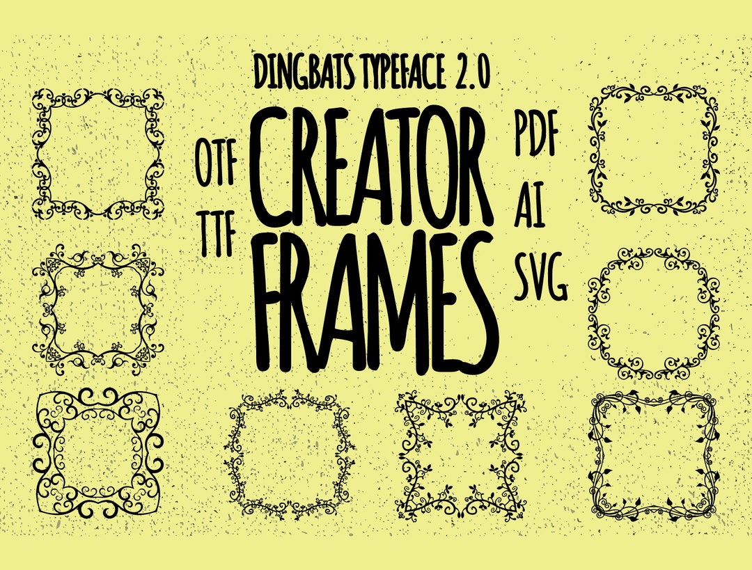 62 Unique Frames , Cornice Creator 2.0 Dingbats Font- Frames Creator ...