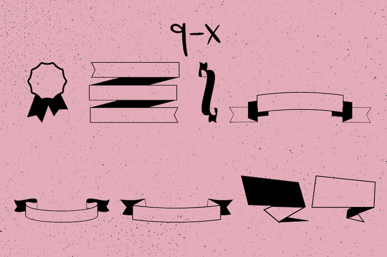 Ribbons Banners Dingbats Font Banners Dingbats Ribbons Dingbats Stripes ...