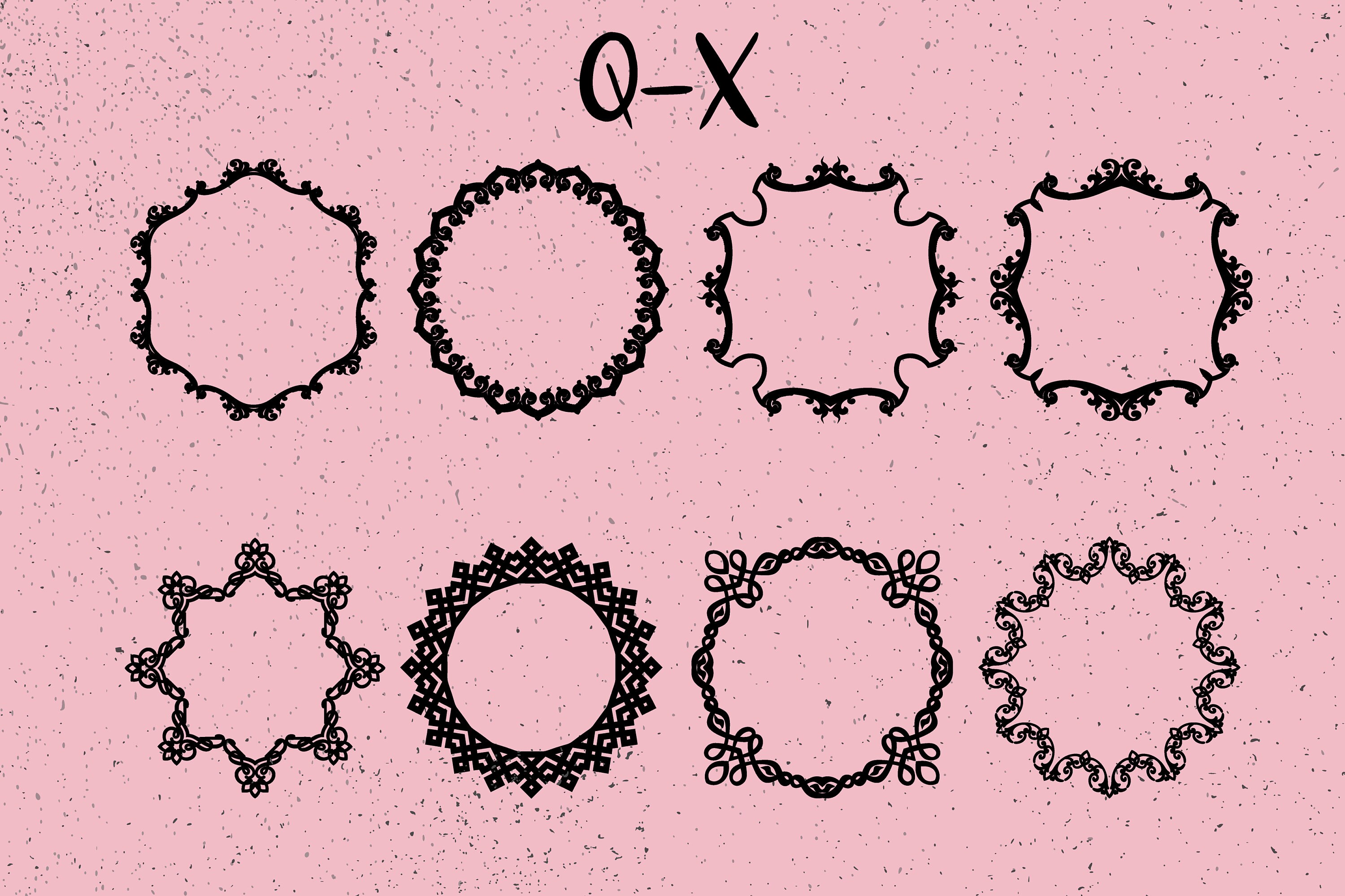 Unique Frames Dingbats Font: Cornice Creator 4.0 - Etsy