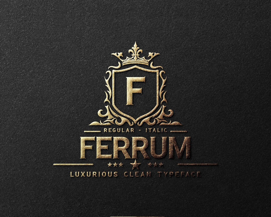 Ferrum - Elegant Slab Serif Font - Luxurious, Chic Slab Serif Typeface - Etsy