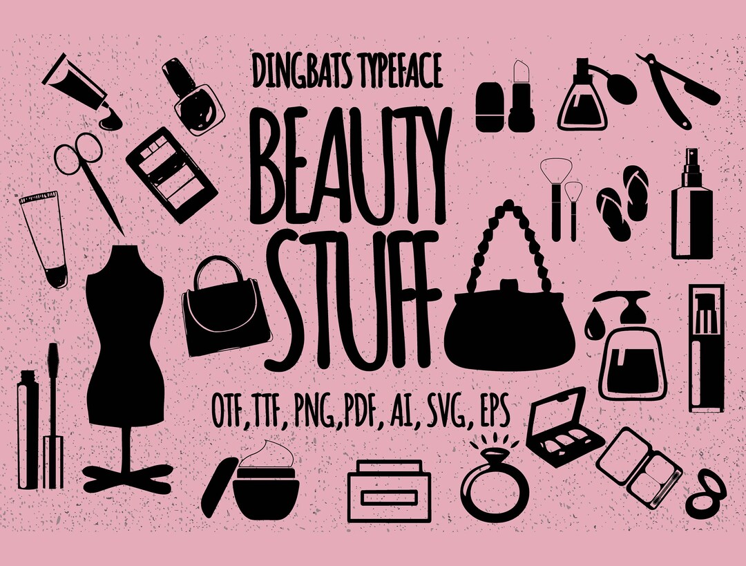 Beauty Stuff Accessories Dingbats Font - Etsy