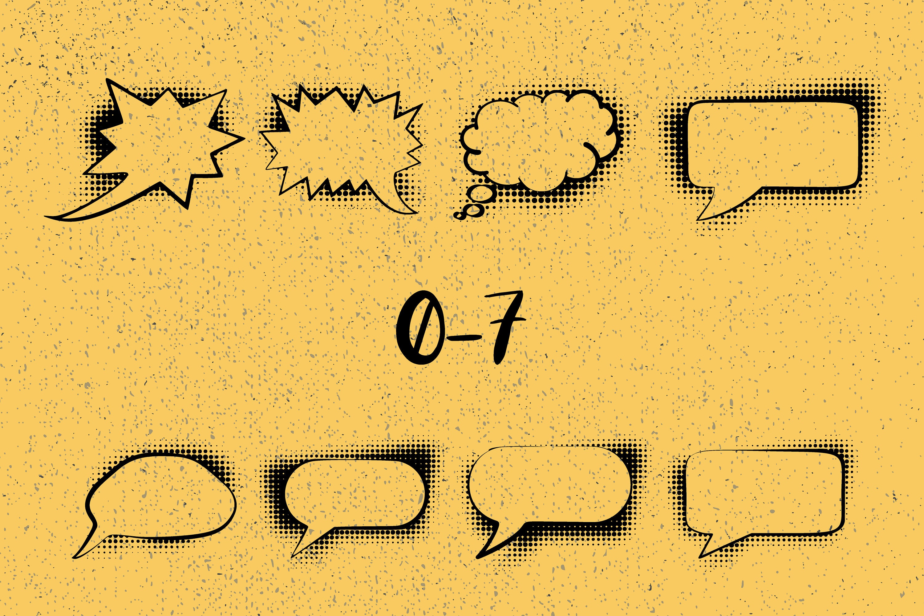 Speech Bubbles Cliparts Dingbats Font - Etsy