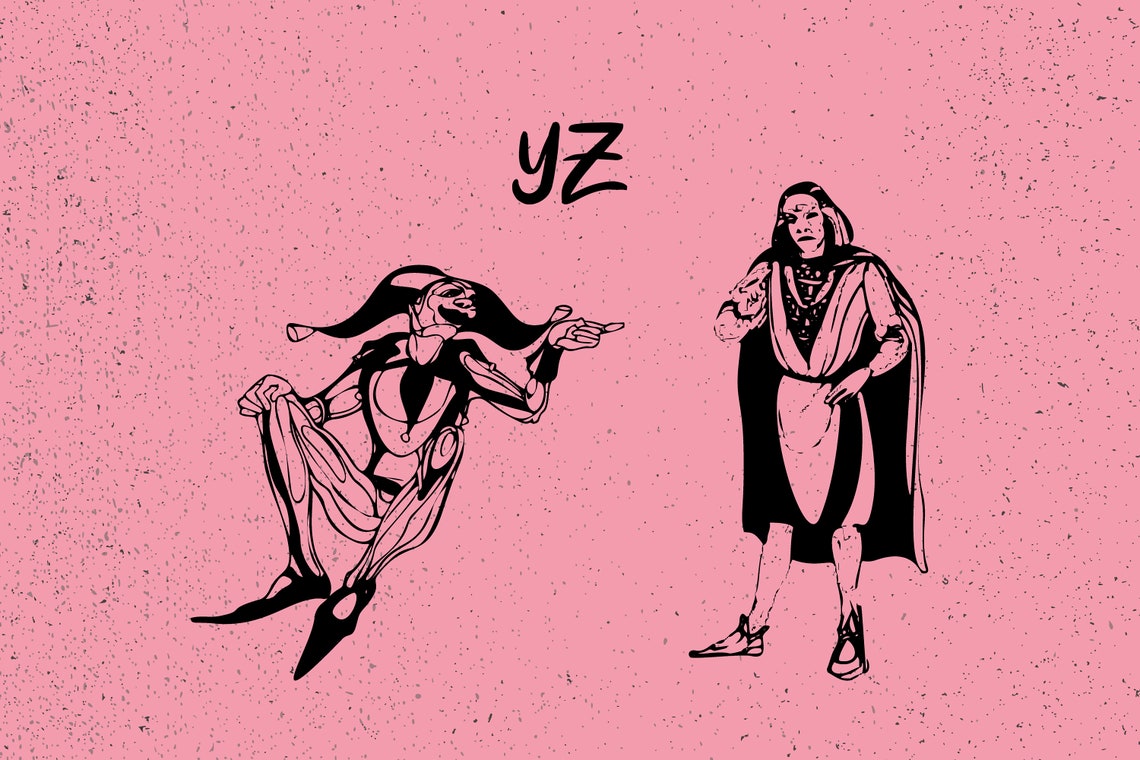 Drama Characters Dingbats Font People Dingbats Cartoon Dingbats ...