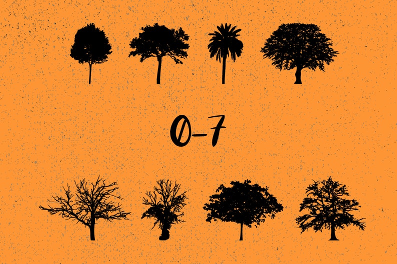 62 Unique Trees Vector Cliparts Dingbats Font Trees Vectors - Etsy