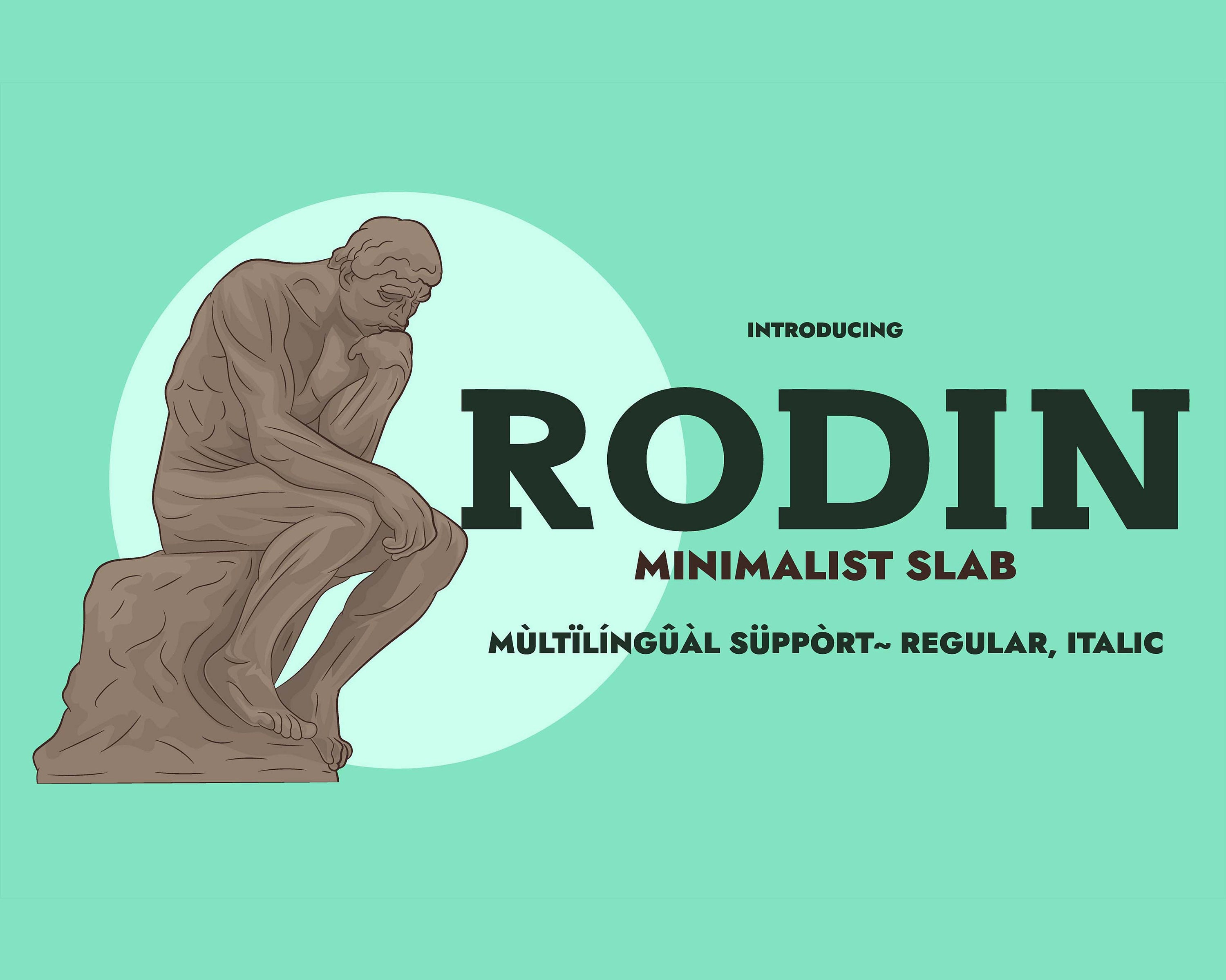 Rodin Slab Serif Font Slab Serif Fonts Thick Fonts Display Fonts ...