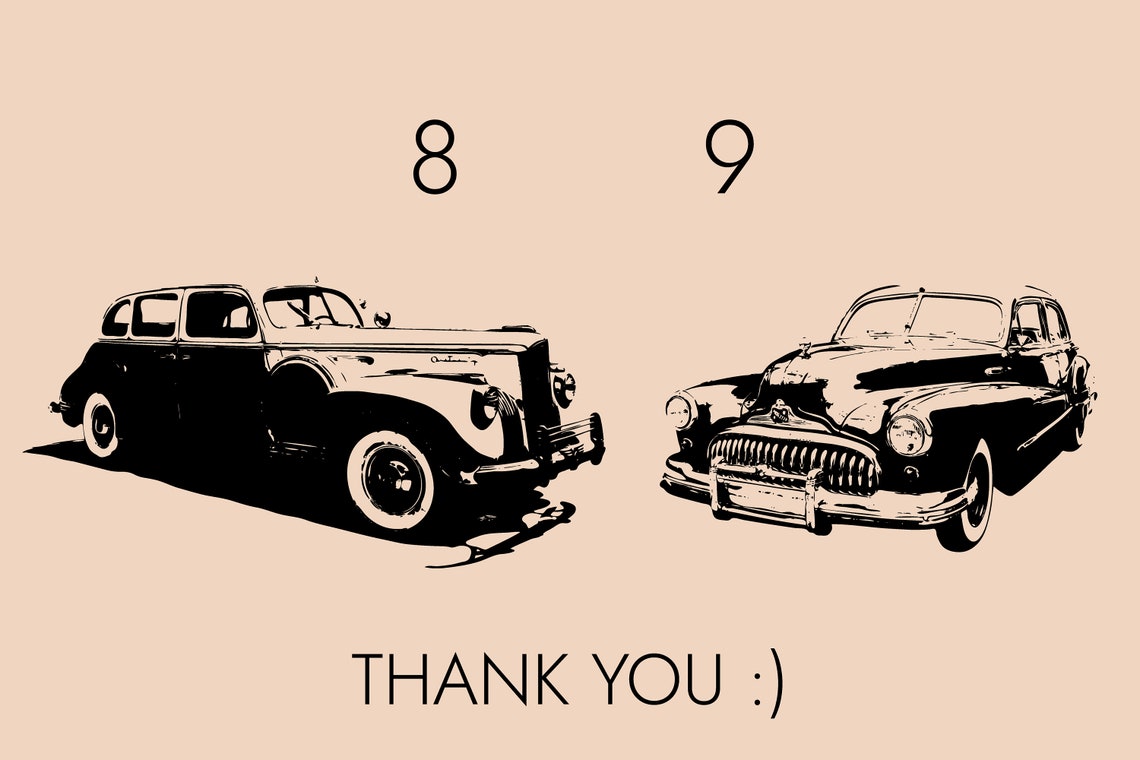 Vintage Cars Dingbats Font: Retro Car Symbols (digital Download) - Etsy