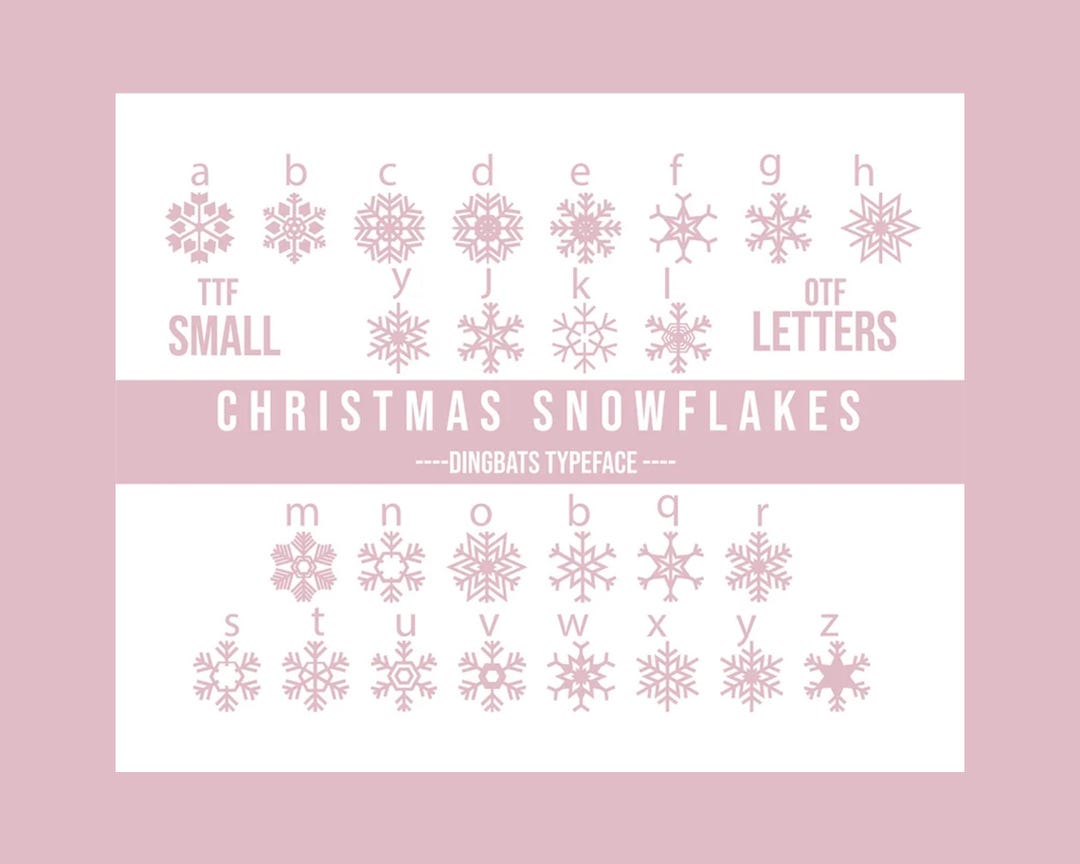 Christmas Snowflakes 2.0 Dingbats Font, Festive Fonts, Dingbats Fonts ...