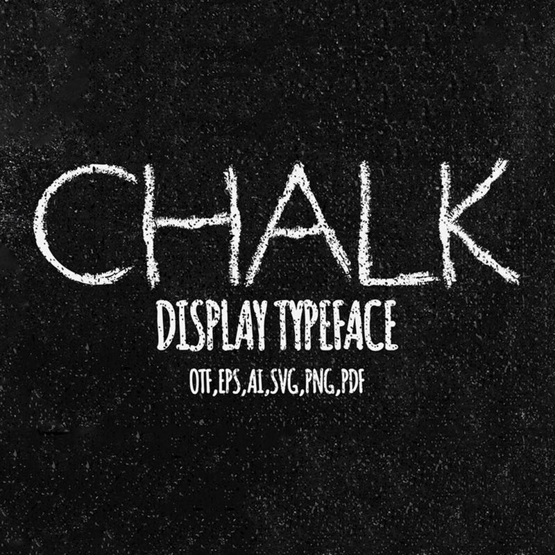 Chalk Font - Etsy
