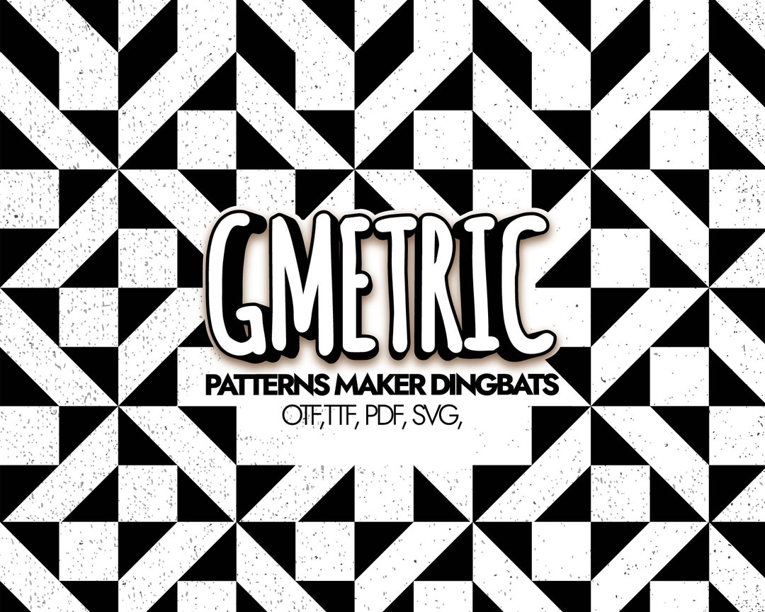 Gmetric, Geometric Patterns Generator Dingbats Font - Etsy