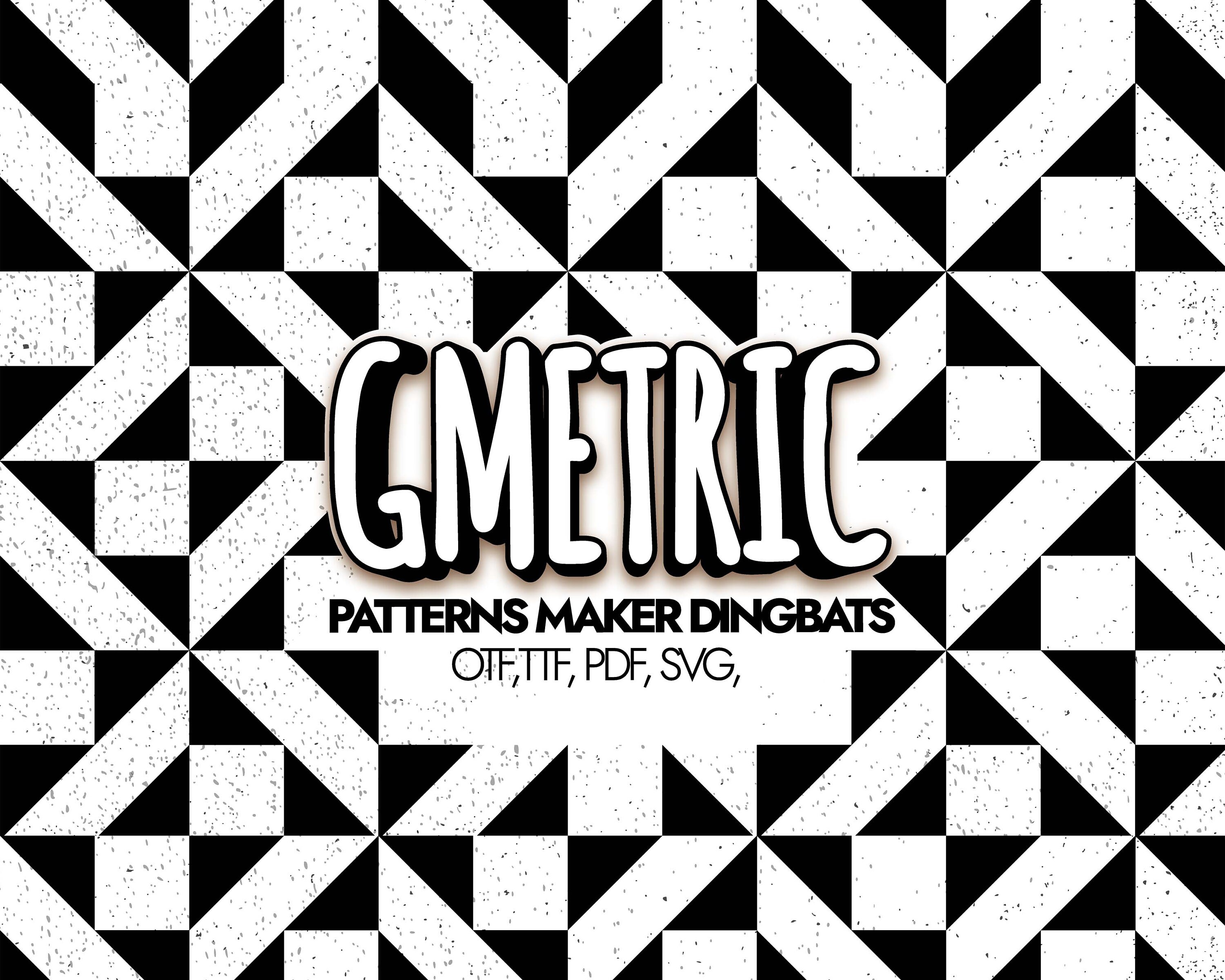 Gmetric, Geometric Patterns Generator Dingbats Font - Etsy