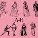 Drama Characters Dingbats Font: People & Caricature Designs - Etsy