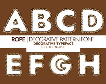 Rope Font Scrapbooking - Etsy
