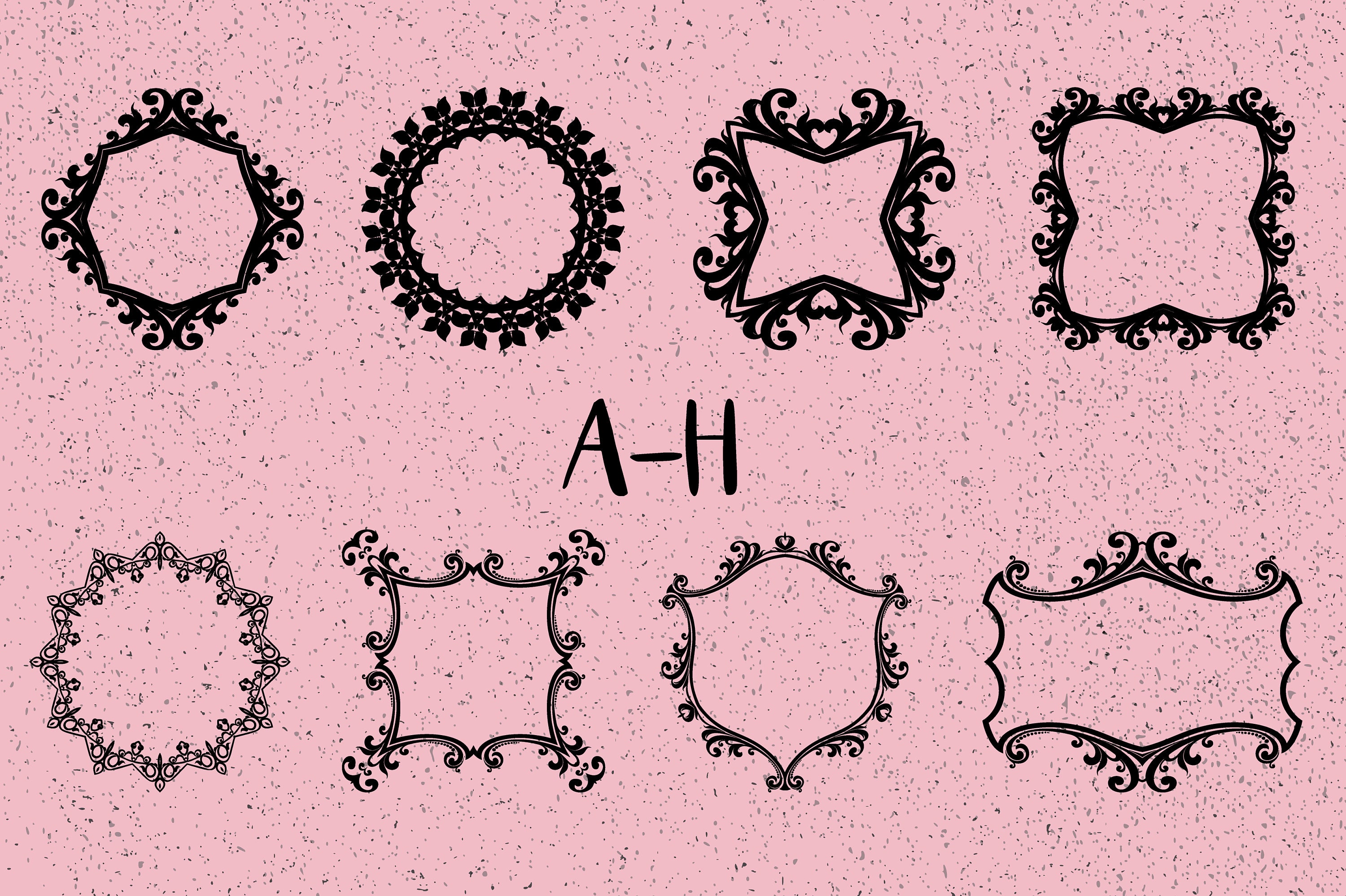 Unique Frames Dingbats Font: Cornice Creator 4.0 - Etsy
