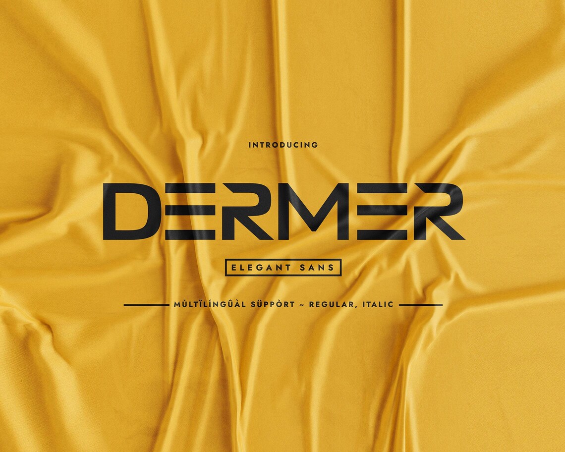 Dermer - Wide Sans Serif Font: Minimalist Commercial Font - Etsy