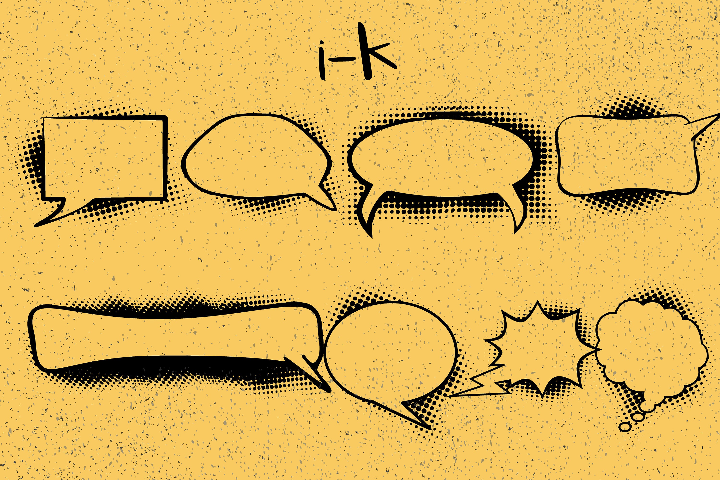 Speech Bubbles Cliparts Dingbats Font - Etsy