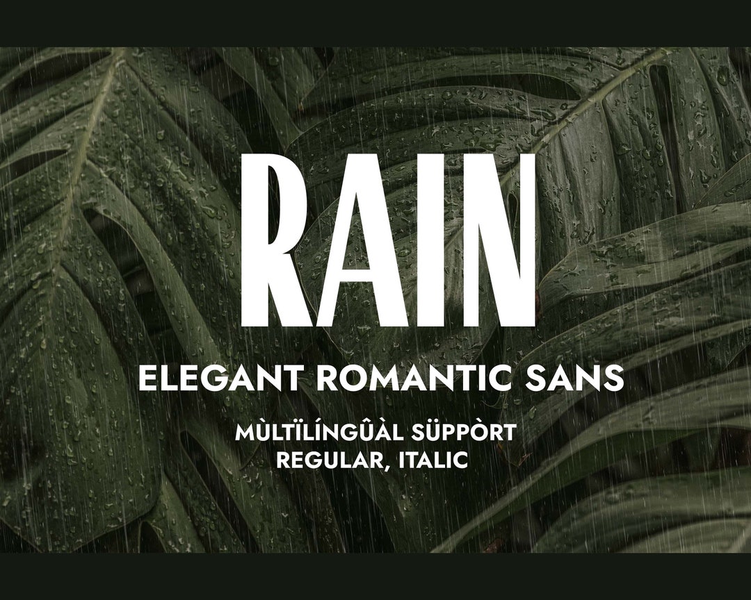 Rain Sans Serif Typeface Sans Serif Fonts Grotesk High Contrast Fonts ...