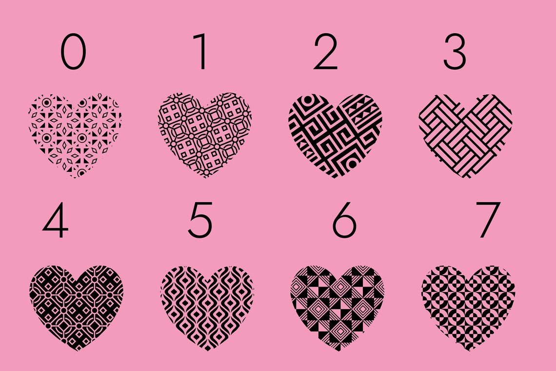 Decorated Hearts Dingbats Font: Love & Valentine Designs (commercial ...