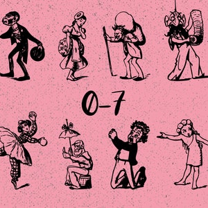 40+ Comic Caricature, Cartoon Characters Dingbats Font - Cartoon ...