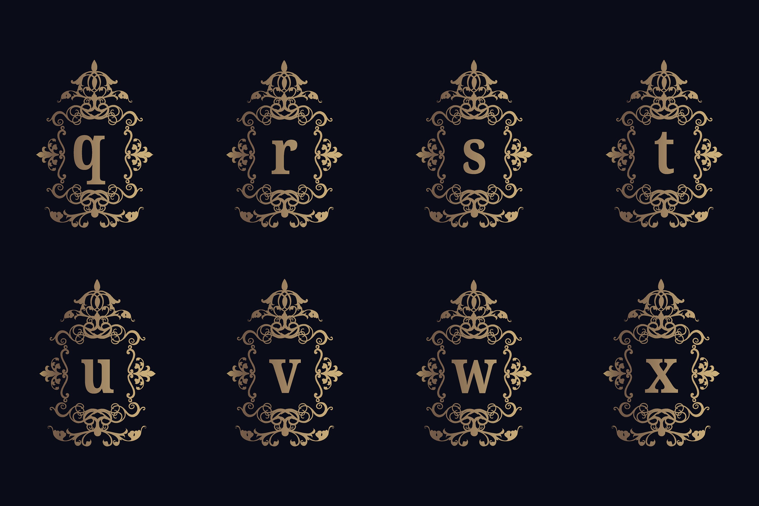 Baroque Lettering Font - Etsy