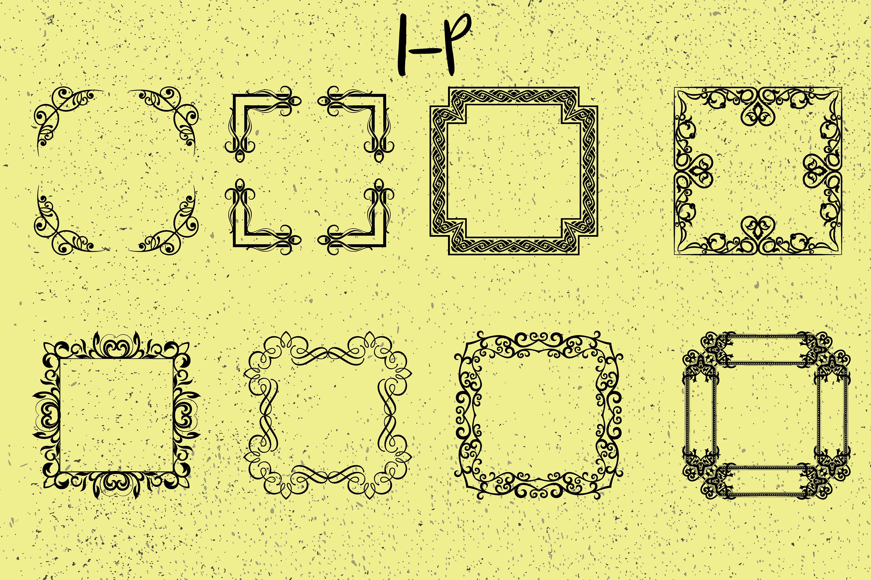 62 Unique Frames , Cornice Creator 2.0 Dingbats Font- Frames Creator ...