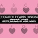 Decorated Hearts Dingbats Font - Love Dingbats - Love Fonts- Romantic ...