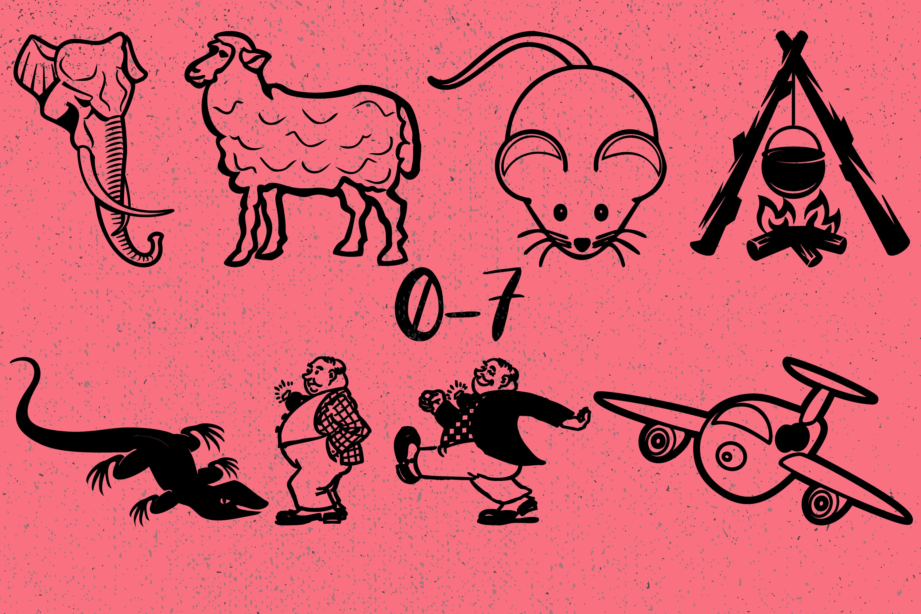 Stickers Cartoon Doodles Clipart Vector Line Art Dingbats - Etsy UK