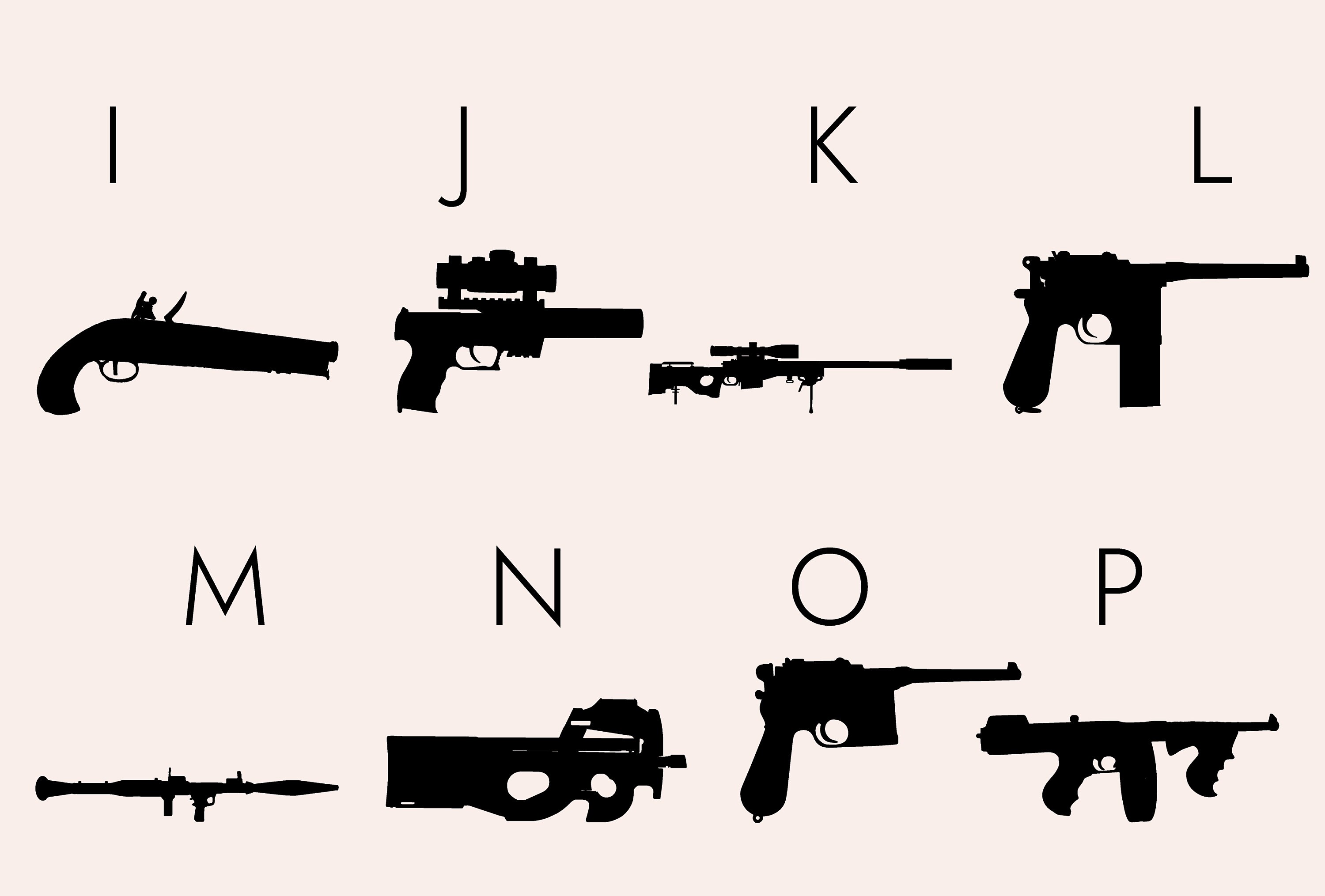 Weapons Silhouettes Dingbats Font - Etsy