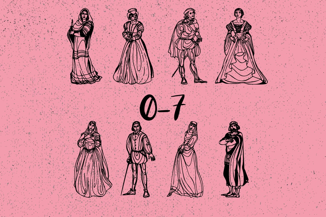 Drama Characters Dingbats Font People Dingbats Cartoon Dingbats ...