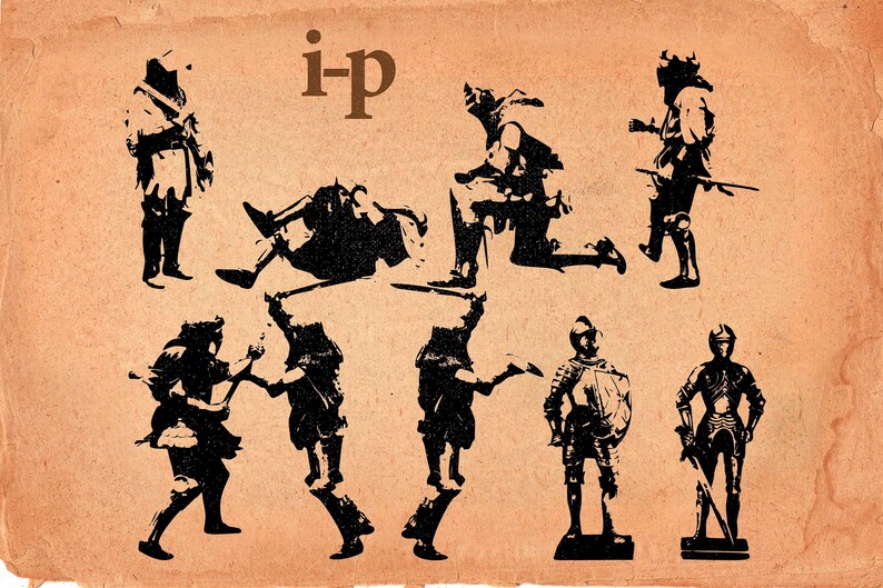 Medieval Characters Vector Clipart Dingbats Font - Etsy