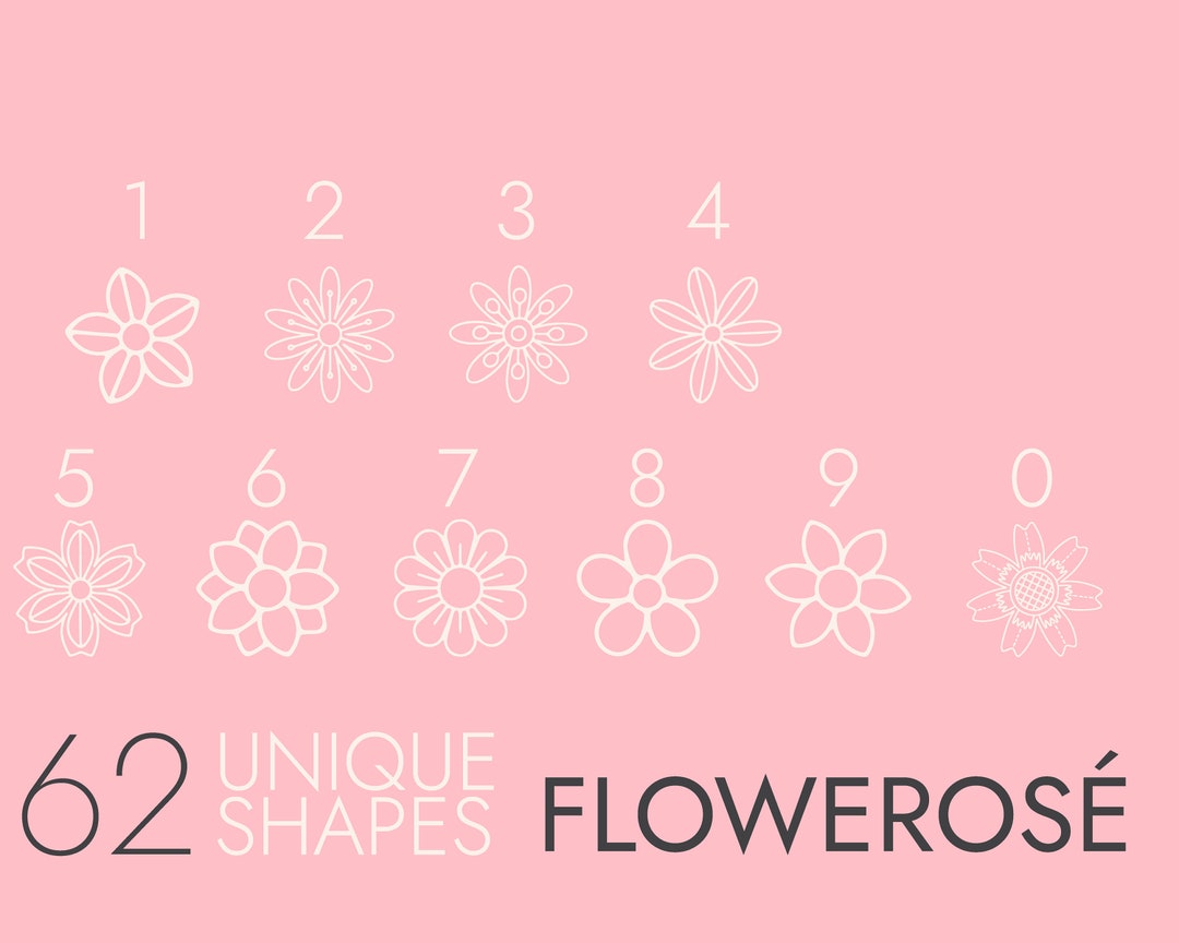 Flowerose Dingbats Font, Floral Dingbat Font, Botanical Dingbats Font ...