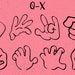 60 Hands Illustration Cartoon Drawing Style Dingbats Font - Etsy