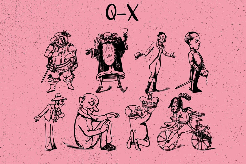 40+ Comic Caricature, Cartoon Characters Dingbats Font - Cartoon ...