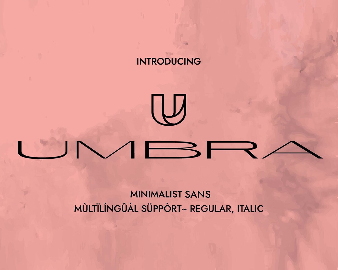 Umbra Flat Thin Sans Serif Font Sans Serif Fonts Minimalist Fonts Commercial Use - Etsy