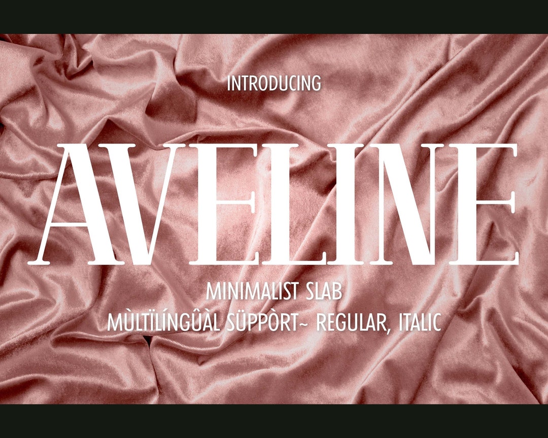 Aveline Slab Serif Font High Contrast Slab Serif Elegnat Font Chic ...