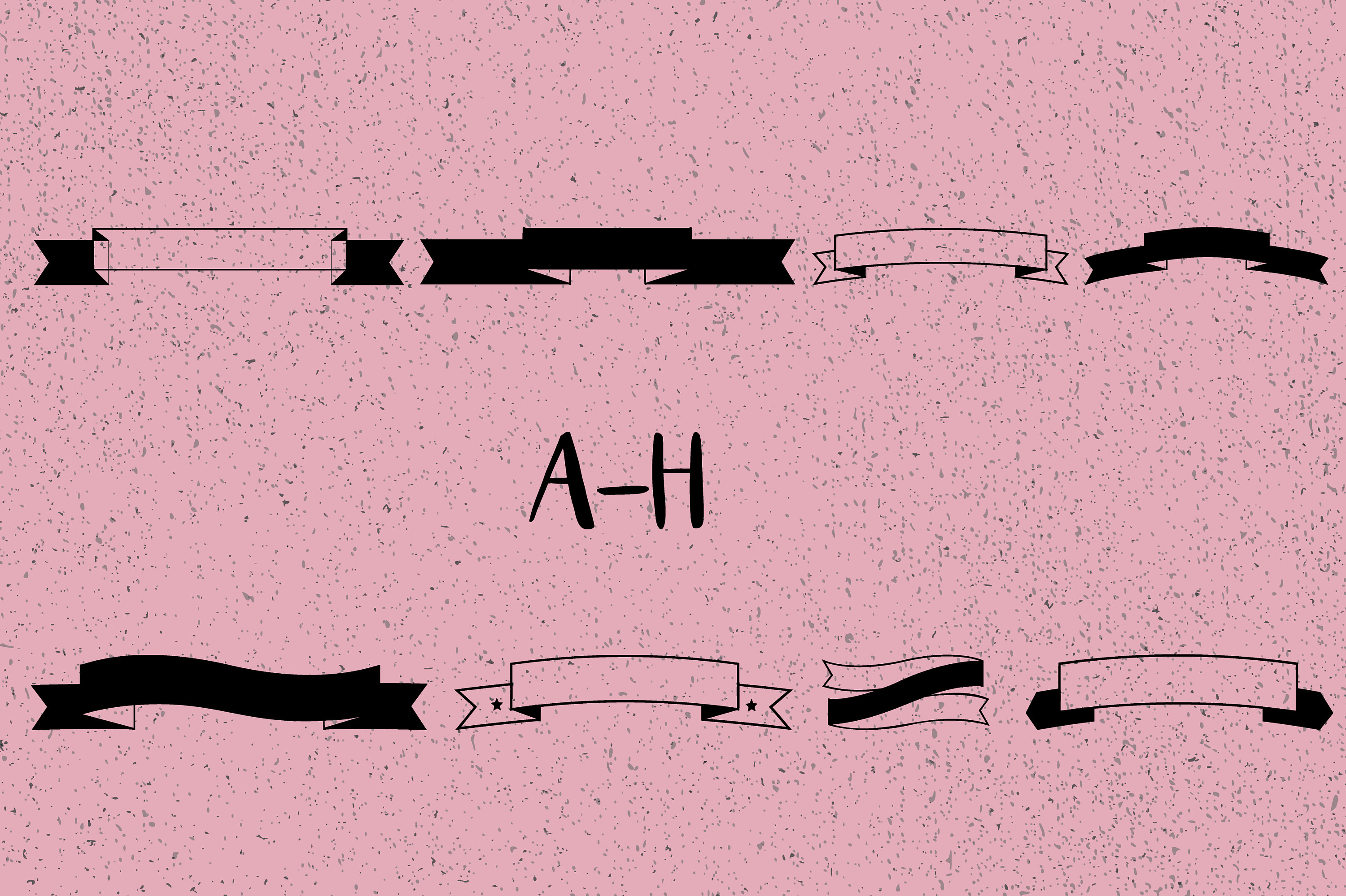 Ribbons - Banners Dingbats Font | Banners Dingbats - Ribbons Dingbats ...