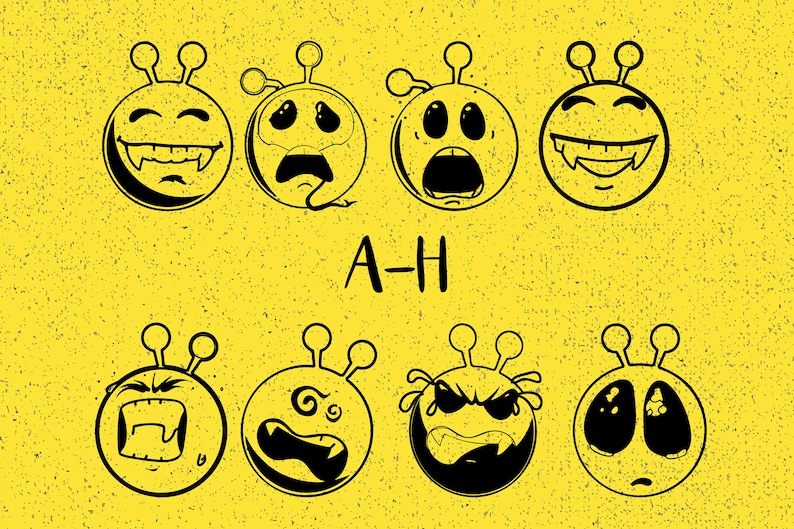 Aliens Emojis Generator Dingbats Font - Etsy UK