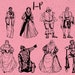 Drama Characters Dingbats Font: People & Caricature Designs - Etsy