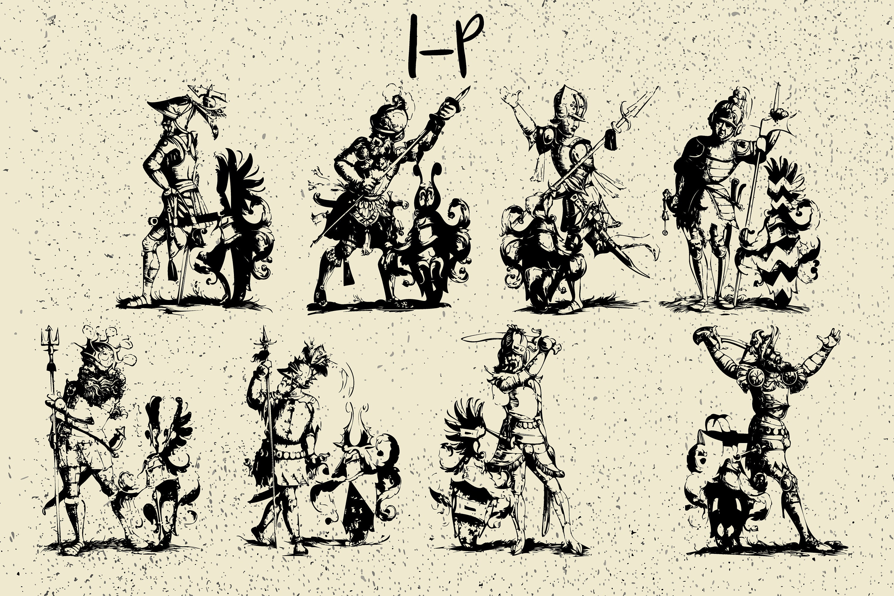 Medieval Warriors Dingbats Font - Etsy