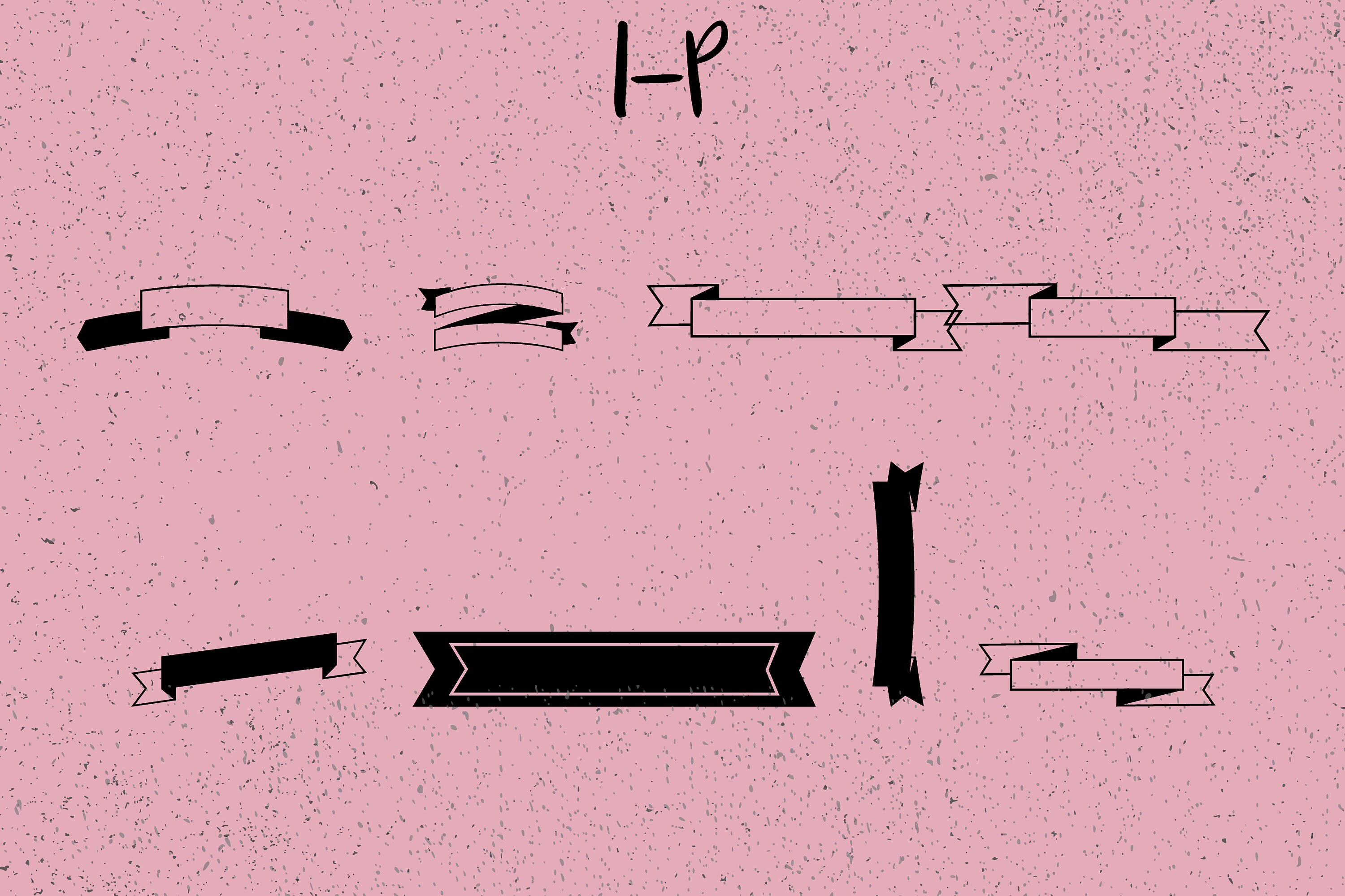 Ribbons - Banners Dingbats Font | Banners Dingbats - Ribbons Dingbats ...