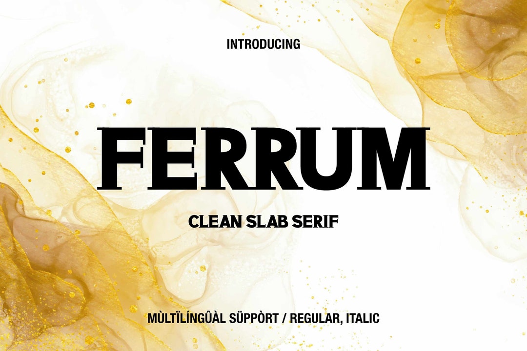 Ferrum - Minimalist & Clean Slab Serif Font - Minimalist Fonts - Elegant Fonts - Commercial Use ...