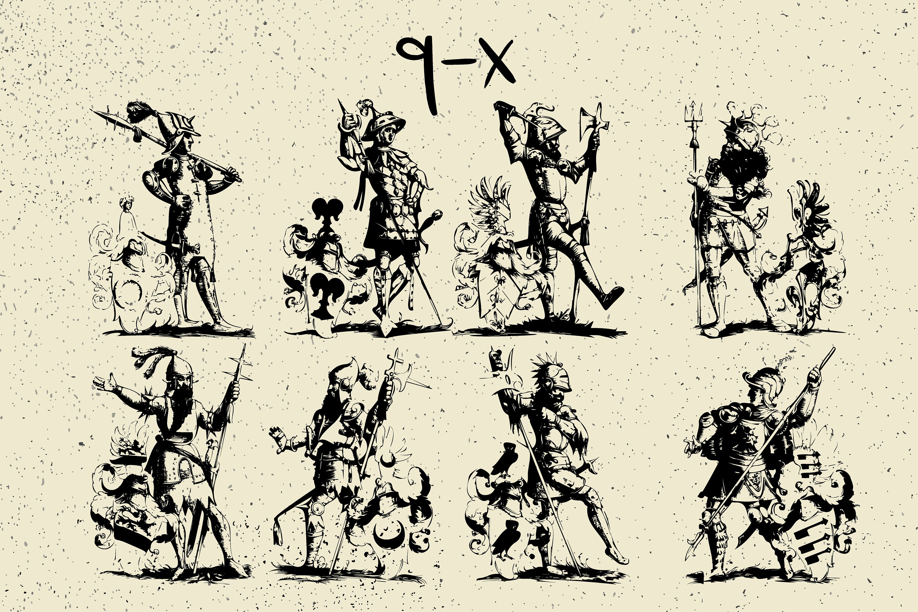 Medieval Warriors Dingbats Font - Etsy