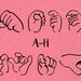 60 Hands Illustration Cartoon Drawing Style Dingbats Font - Etsy