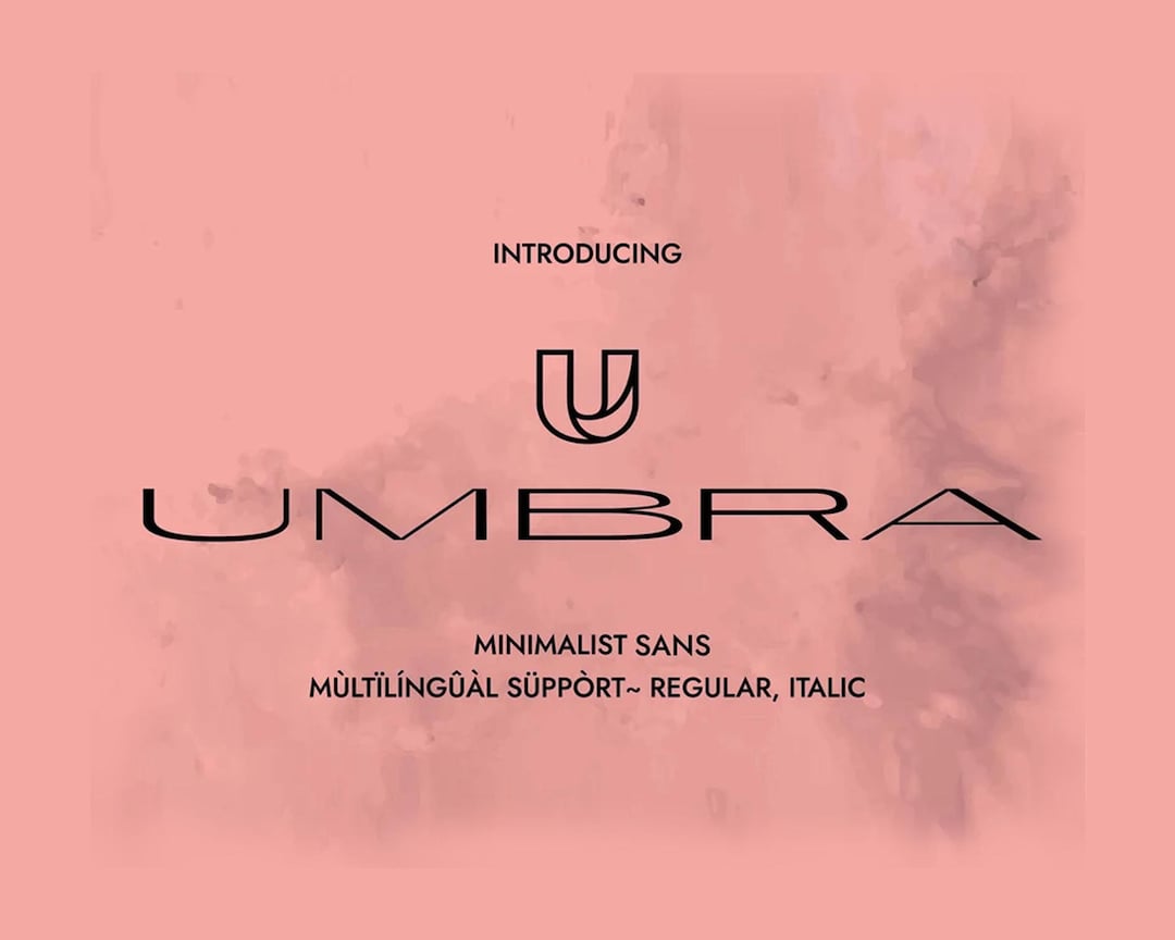 Umbra - Flat Thin Sans Serif Font - Sans Serif Fonts- Minimalist Fonts - Commercial Use - Etsy