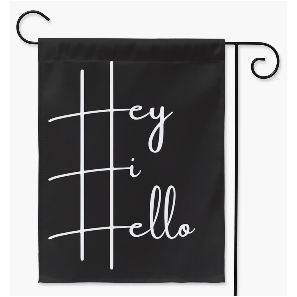 Hey Hi Hello Flag Outdoor Welcome Flags Lawn Decorations - Etsy