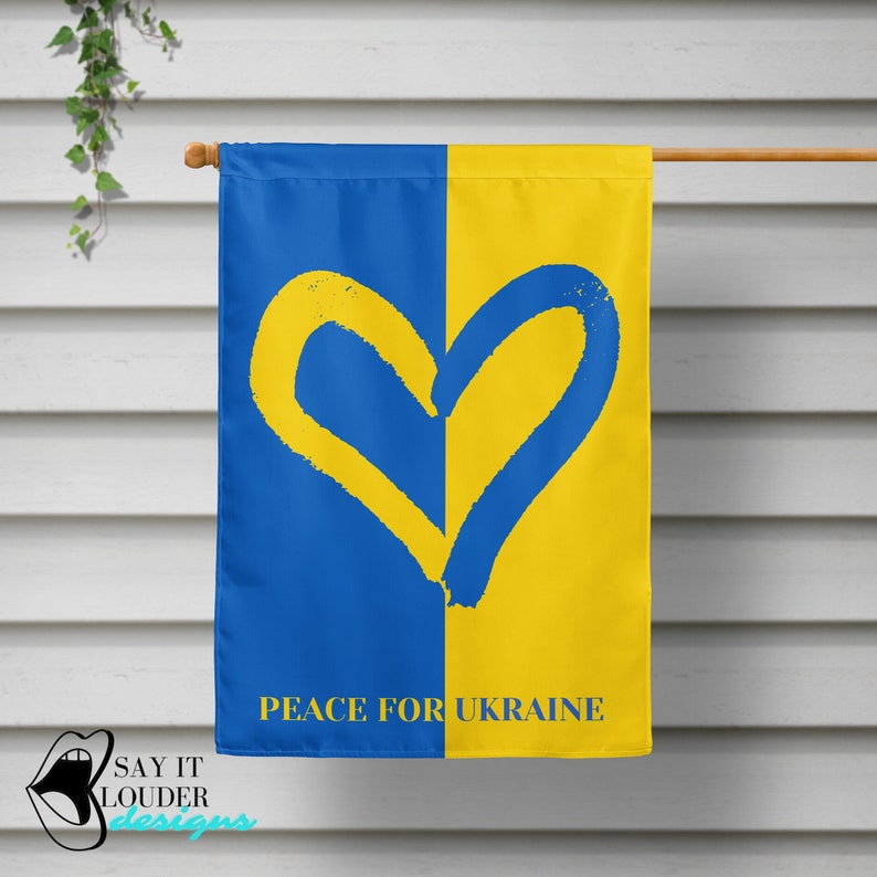 Peace for Ukraine Flag Peace for Ukraine Garden Lawn Outdoor - Etsy