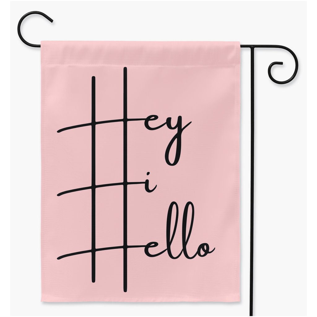 Hey Hi Hello Flag Outdoor Welcome Flags Lawn Decorations - Etsy