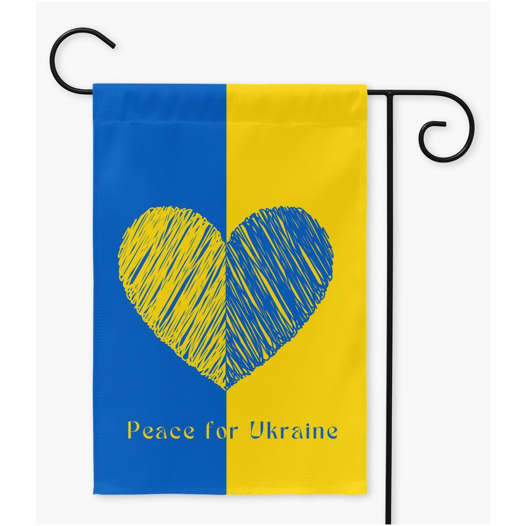 Peace for Ukraine Garden Flag Peace for Ukraine Garden Lawn - Etsy