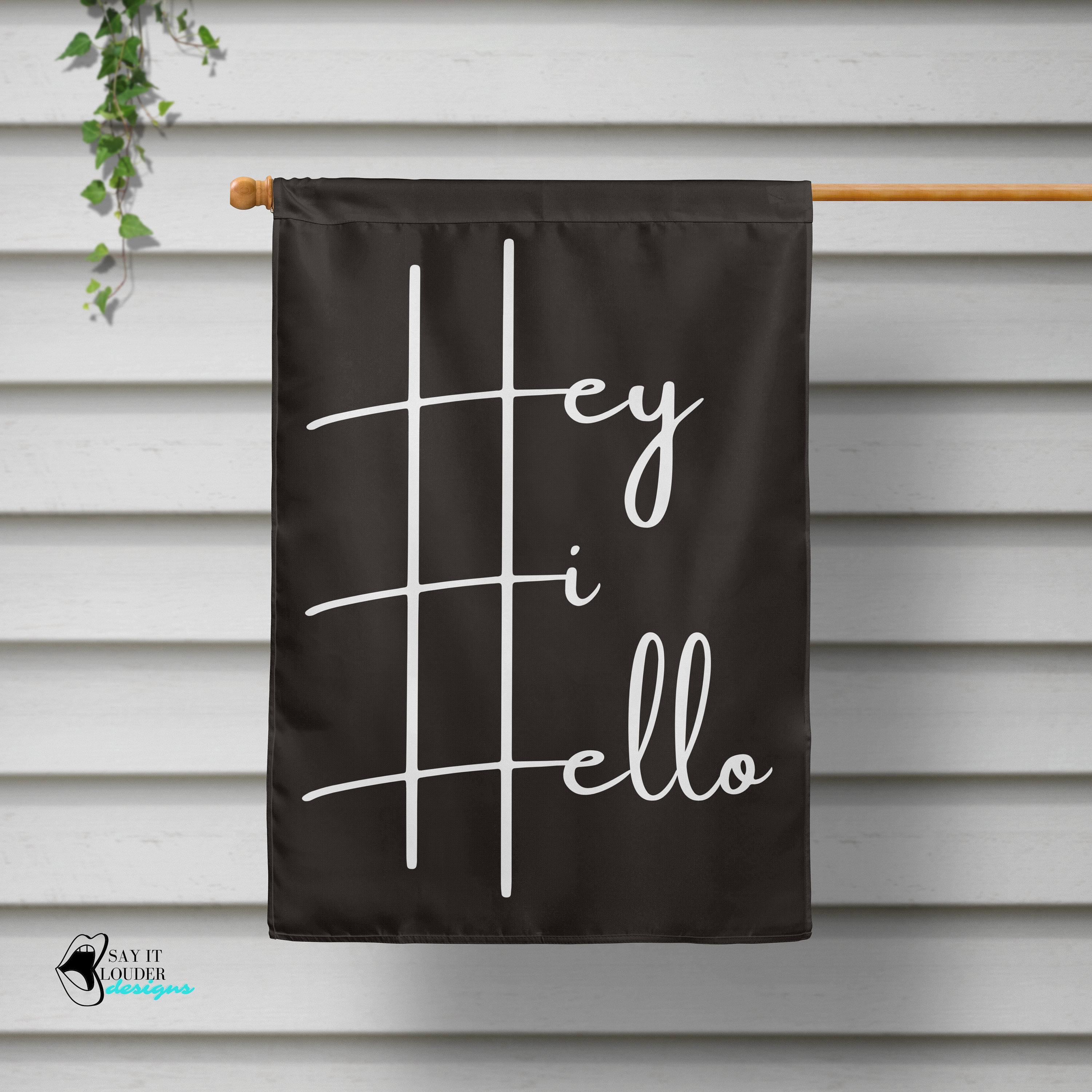 Hey Hi Hello Flag Outdoor Welcome Flags Lawn Decorations - Etsy