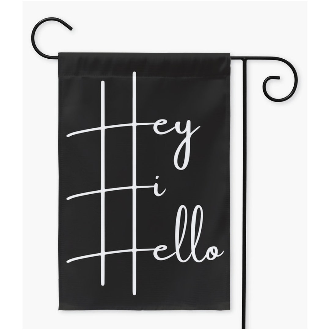Hey Hi Hello Flag, Outdoor Welcome Flags, Lawn Decorations, Outdoor ...